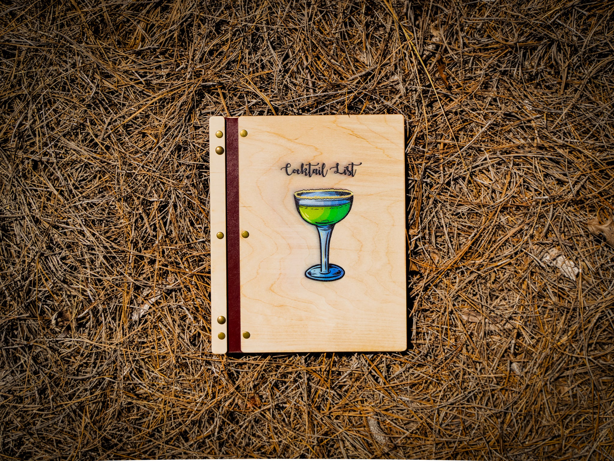 Wooden Hardcover Menu