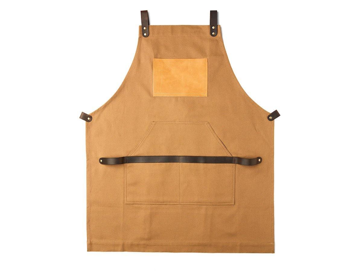 Canvas and Leather Apron - Camel | Made in USA by olpr.
