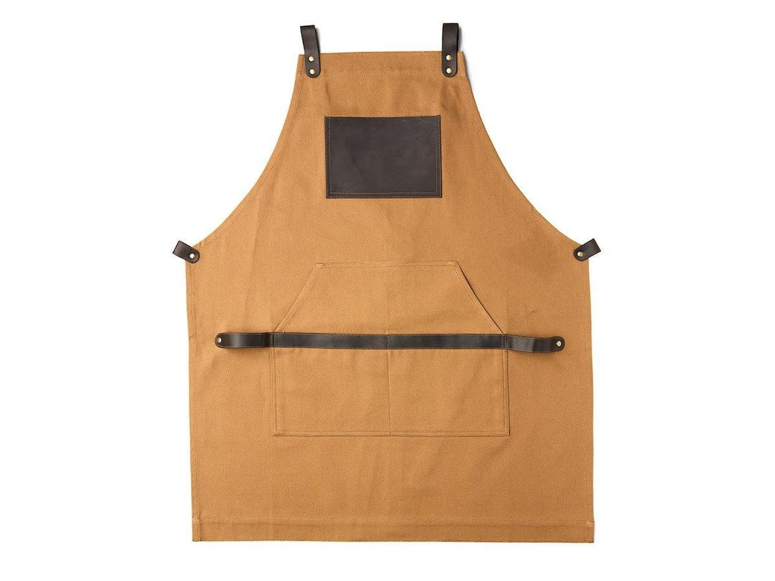 Canvas and Leather Apron - Camel | Made in USA by olpr.