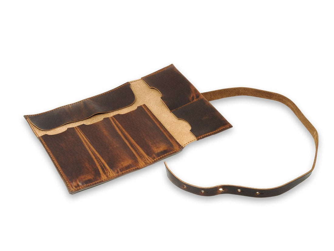 Handmade Milwaukee Leather Cigar Wallet - Chestnut | olpr.