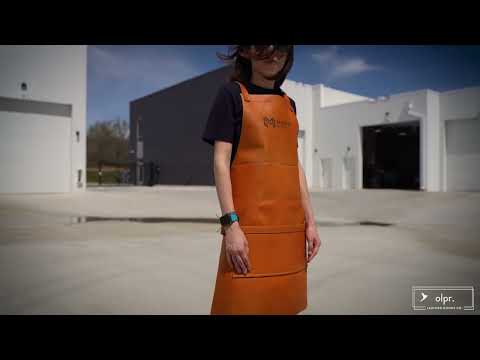 All Leather Apron - Natural - made in USA by olpr.