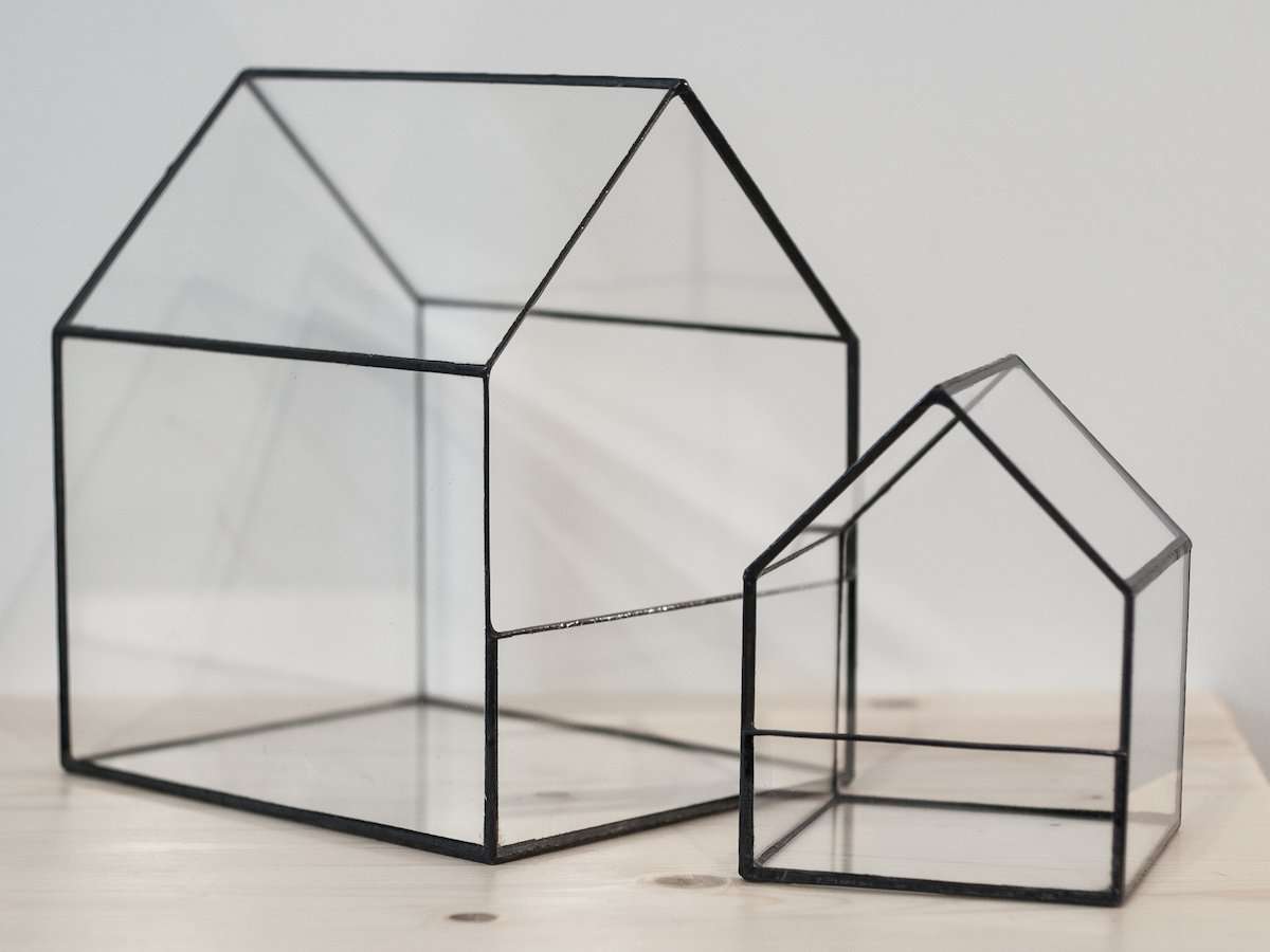 Small House Glass Terrarium Unique Design by olpr.